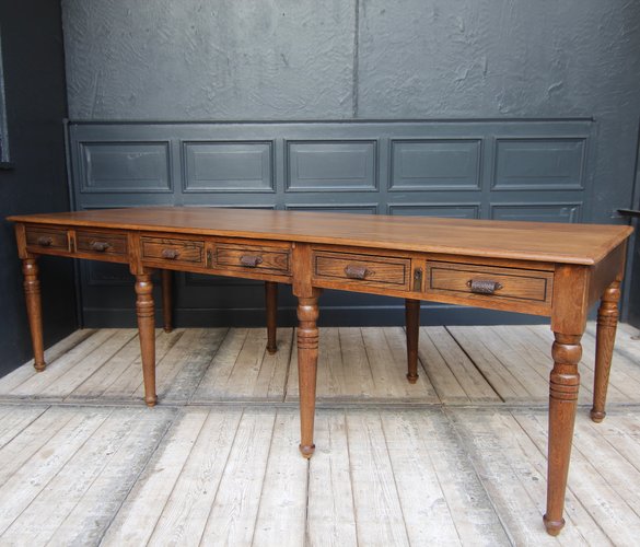 Oak Library Table, 1890s for sale at Pamono