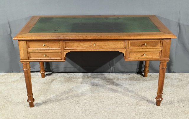 Mid-19th Century Louis Philippe Walnut Desk for sale at Pamono