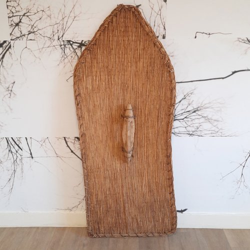 1st Half 20th Century African Massa Ceremonial Wicker Shield, Cameroon ...