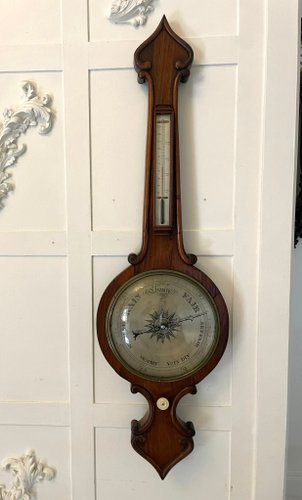 Large Rosewood Banjo Barometer, 1860s for sale at Pamono