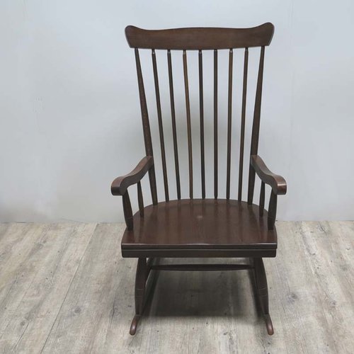 Mid-Century Scandinavian Wooden Rocking Chair for sale at Pamono