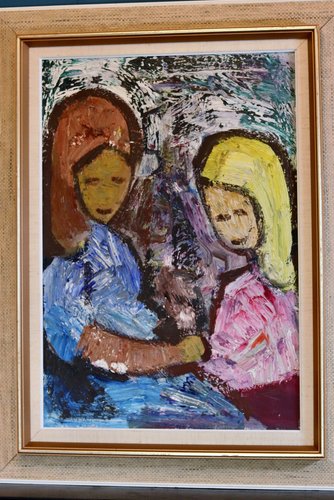 Gösta Falck, Large Swedish Modernist Figures, 1960, Oil Painting for ...