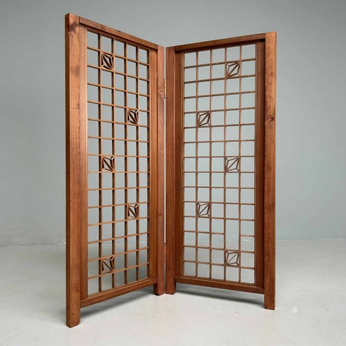 Decorative Wooden Kumiko Screen, Japan, 1960s for sale at Pamono