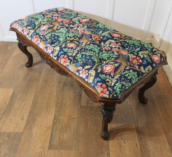 Window Stool in Navy Liberty William Morris Velvet for sale at Pamono