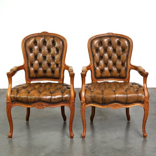 Baroque Chesterfield Chairs, Set of 2 for sale at Pamono