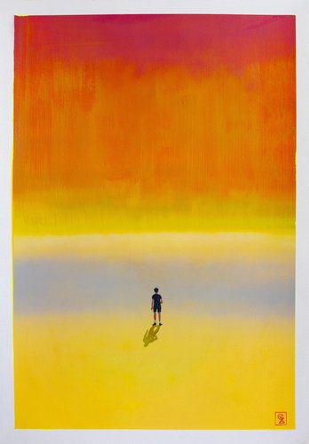 Gozo, Solitary Journey, 2024, Acrylic on Paper for sale at Pamono