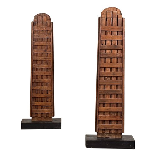 Sculptural Totems in Walnut by Aldo Guarnieri, 1970s, Set of 2 for sale ...