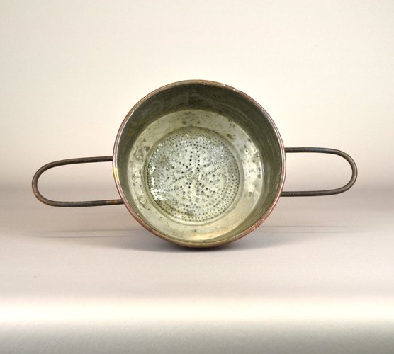 Antique metal colander store