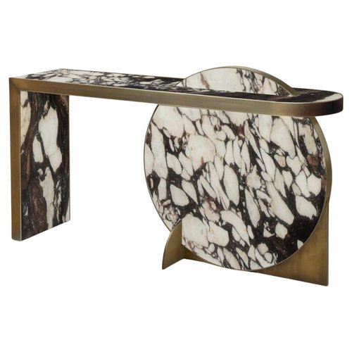 Collision Calacatta Viola Console Table by Bohinc Studio for sale at Pamono