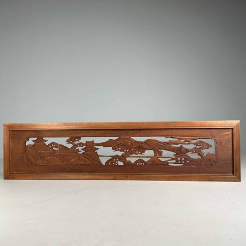 Wooden Ranma Temple Mountain Landscape, Japan, 1920s for sale at Pamono