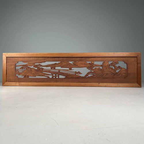 Wooden Ranma Temple Mountain Landscape, Japan, 1920s for sale at Pamono