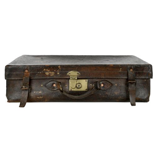 Vintage English Leather Suitcase, 1920s for sale at Pamono