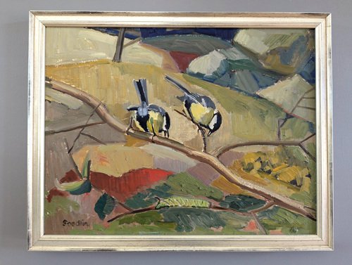 Perch, Oil Painting, Framed for sale at Pamono