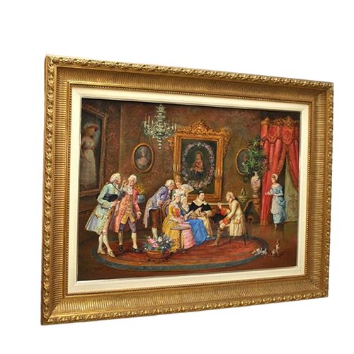 Lambert, The Cardinal's Visit, 19th Century, Oil on Board, Framed for ...
