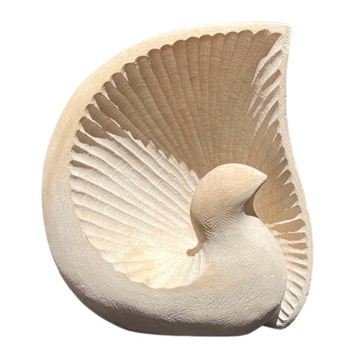 Limestone Bird Sculpture Lamp, 1970s for sale at Pamono