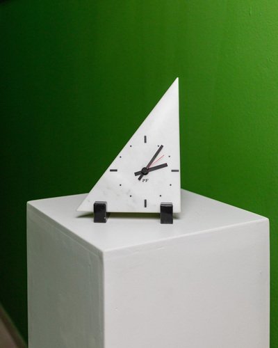 Vintage Marble Triangle Grandfather Clock, 1980s for sale at Pamono
