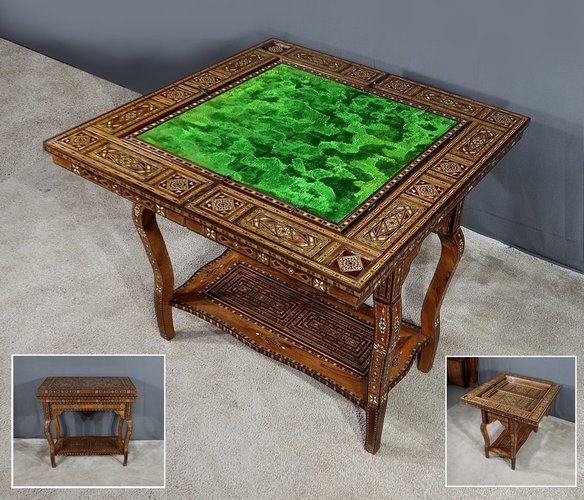 Syrian Games Table in Marquetry and Inlays for sale at Pamono