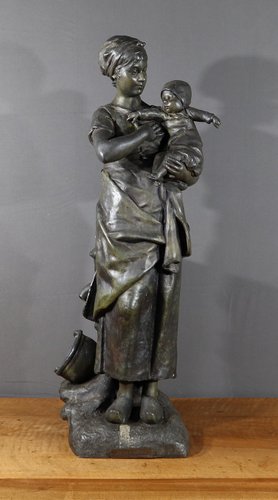 L. Steiner, Young Mother, Late 19th Century, Regula for sale at Pamono