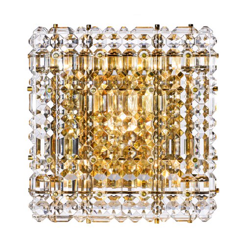 Faceted Crystal Ceiling Light in Gold from Kinkeldey, 1960s for sale at ...