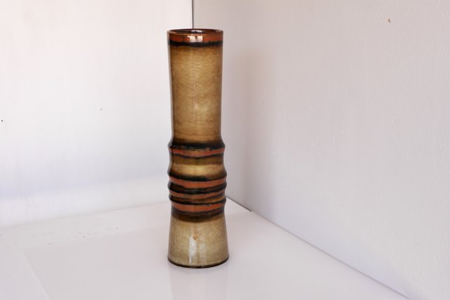 Large Mid-Century Modern Bamboo Pottery Vase by Alberius for Rörstrand ...
