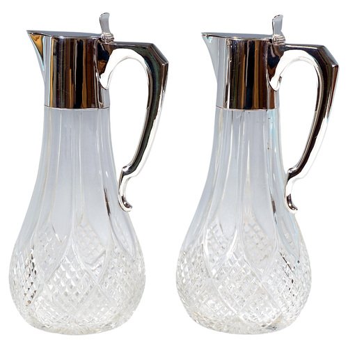 Art Nouveau Glass Decanters with Silver Mount from Koch & Bergfeld ...