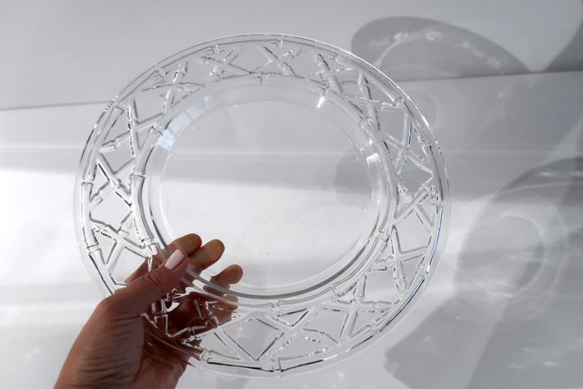 Vintage Crystal Bamboo Basket Weave Pattern Platter from Tiffany & Co ...