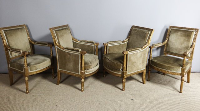 Directoire Period Living Room Set, Set of 4 for sale at Pamono