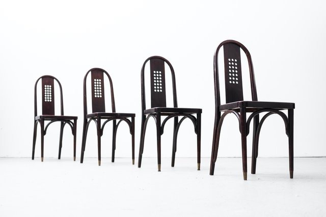 Art Nouveau Dining Chairs by Josef Hoffmann for Jacob & Josef Kohn ...