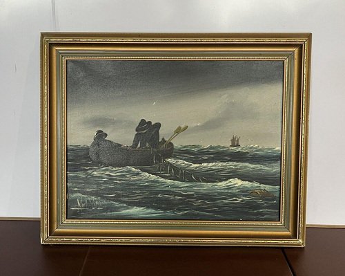 Morley Wescomb, Maritime Scene, Oil on Canvas, Framed for sale at Pamono