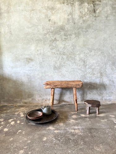 Small Organic Quadripod Bench in Blonde Asian Teak, Sebelas for sale at ...