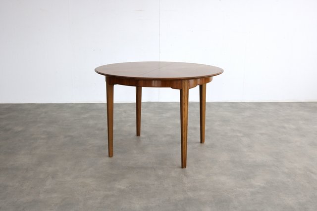 Vintage Swedish Round Dining Table, 1960s for sale at Pamono