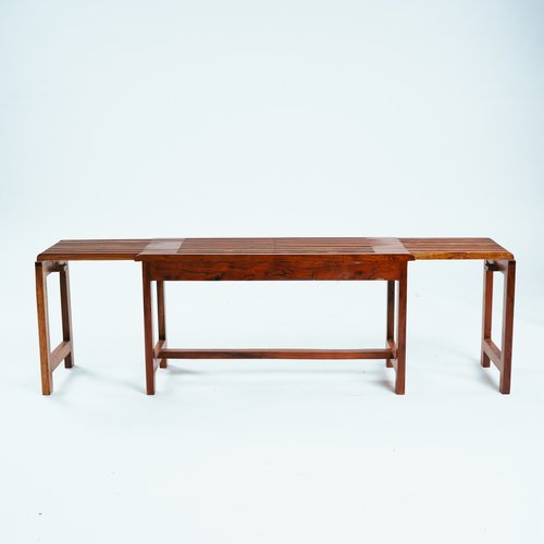 Vintage Slat Extendable Bench for sale at Pamono