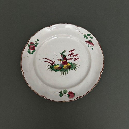 Antique Islettes Earthenware Plate with Chinese Decoration for sale at ...