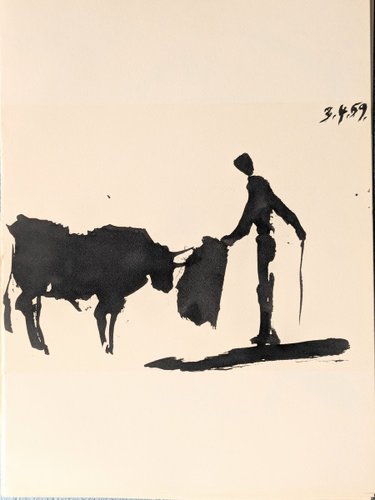 Pablo Picasso, Matador & Bull, Original Lithograph, 1961 for sale at Pamono