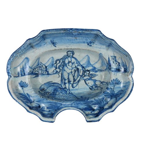 Majolica Shaving Basin from Savona for sale at Pamono
