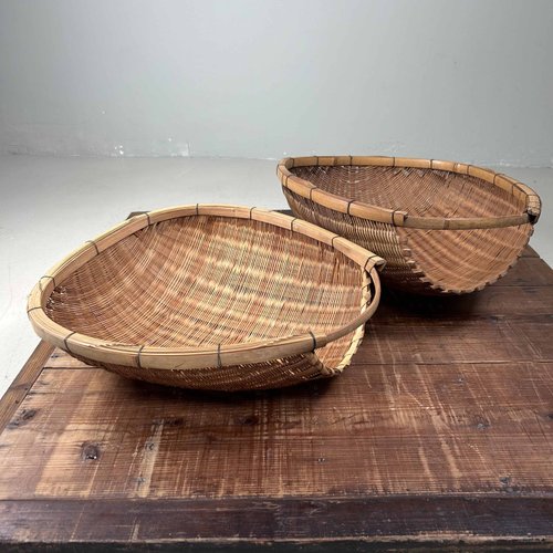 Vintage Japanese Kago Zaru Drying Baskets, 1950s, Set of 2 for sale at ...