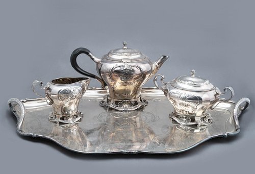Antique Sheffield Tea / Coffee Service, England, 19th Century, Set of 4 ...