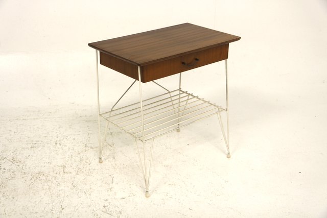 Scandinavian Stringbord Mahogany Bedside Table, Sweden, 1950s for sale ...