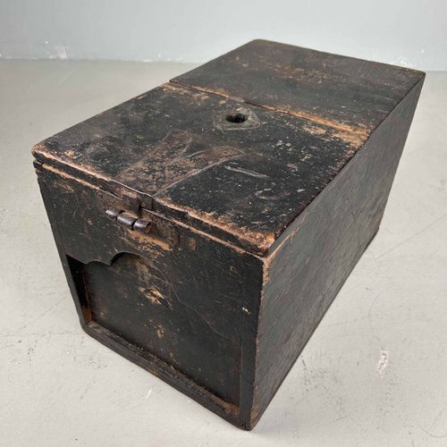 Antique Wooden Zenibako Temple Offering Box, 1890s for sale at Pamono
