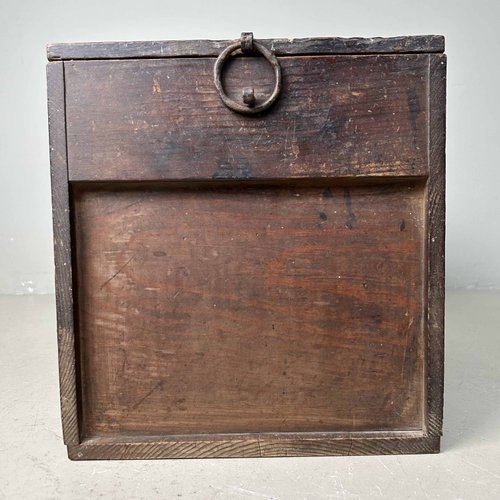 Antique Wooden Zenibako Temple Offering Box, 1890s for sale at Pamono