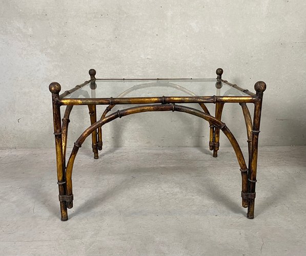 Vintage Faux Bamboo Side Table