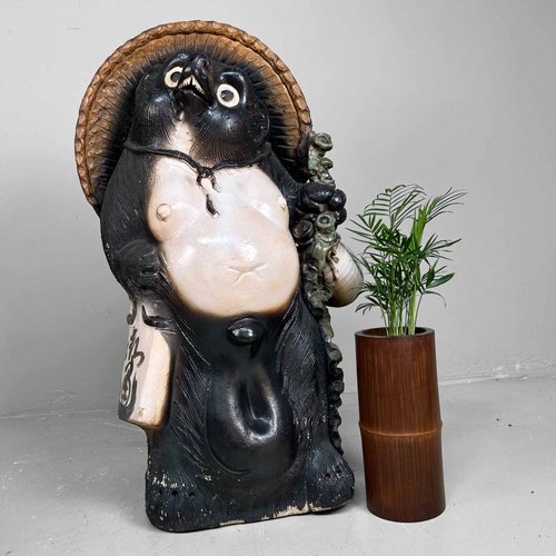 Large Decorative Tanuki Statue, 1980s for sale at Pamono
