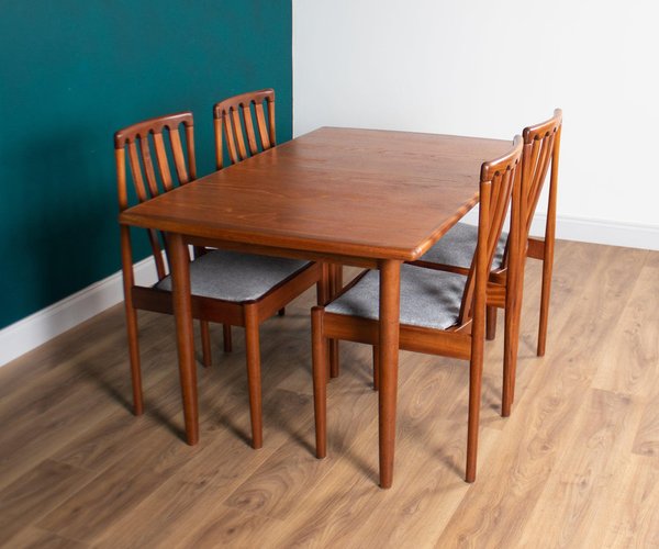 Dining Table & Chairs in Teak from Meredew, Set of 5 for sale at Pamono