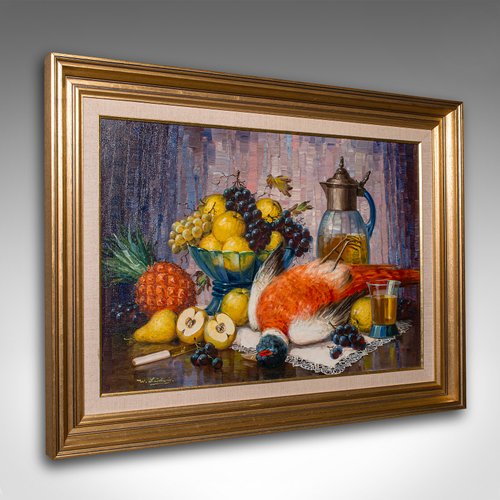 German Artist, Large Still Life, Oil on Canvas, 1970s, Framed for sale ...
