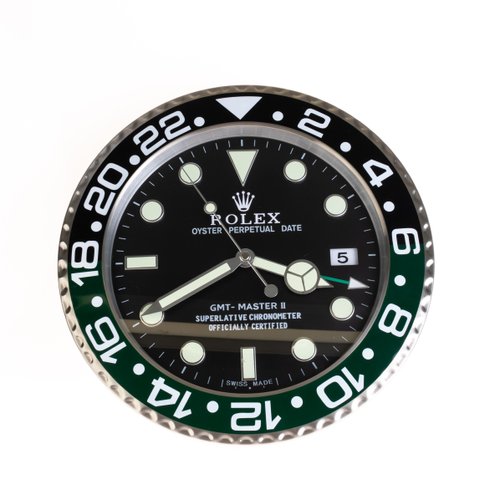 Green GMT Master Ii Wall Clock from Rolex, 2010s for sale at Pamono