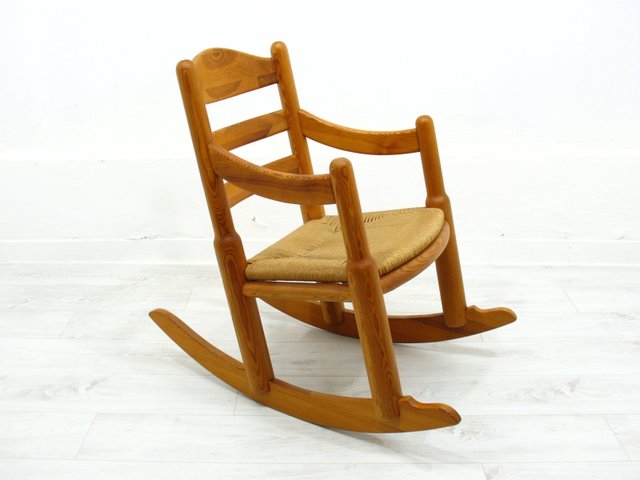 Brown Rocking Chair, 1980s for sale at Pamono