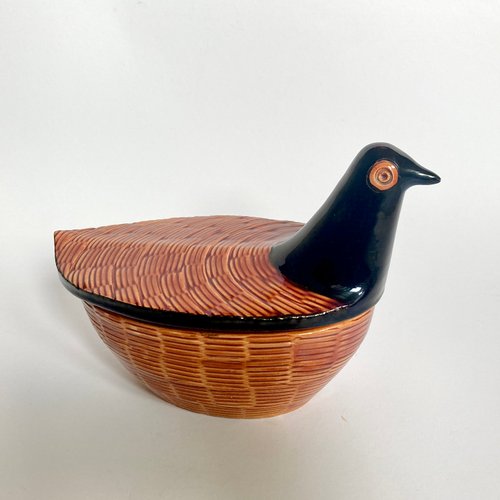 Lidded Ceramic Bird Box by Bitossi, Italy for sale at Pamono