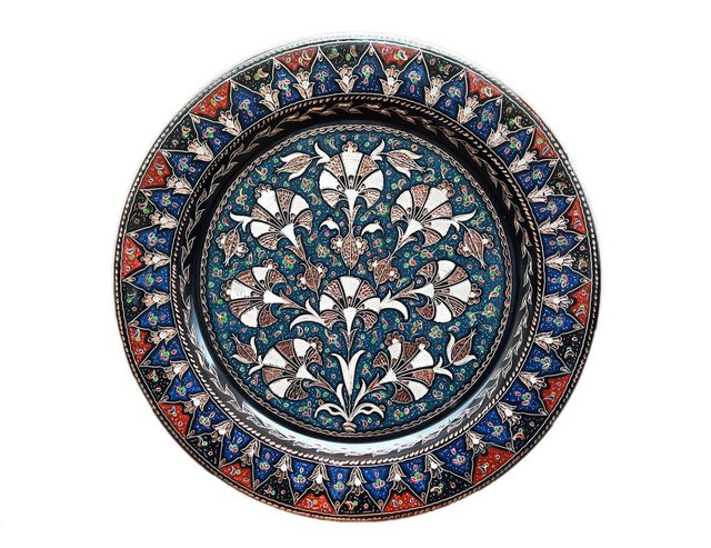 Hand Painted Clove Design Copper Tray for sale at Pamono