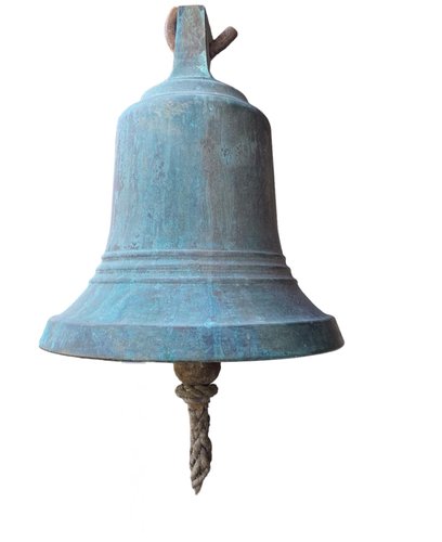 Antique French Bronze Bell with Clapper for sale at Pamono