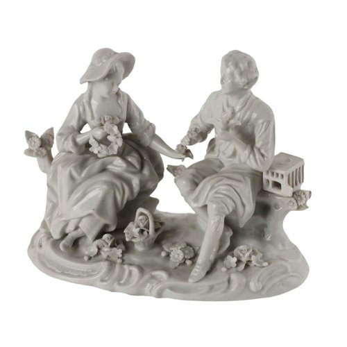 Antique German Sculpture White Rudolstadt in Porcelain for sale at Pamono